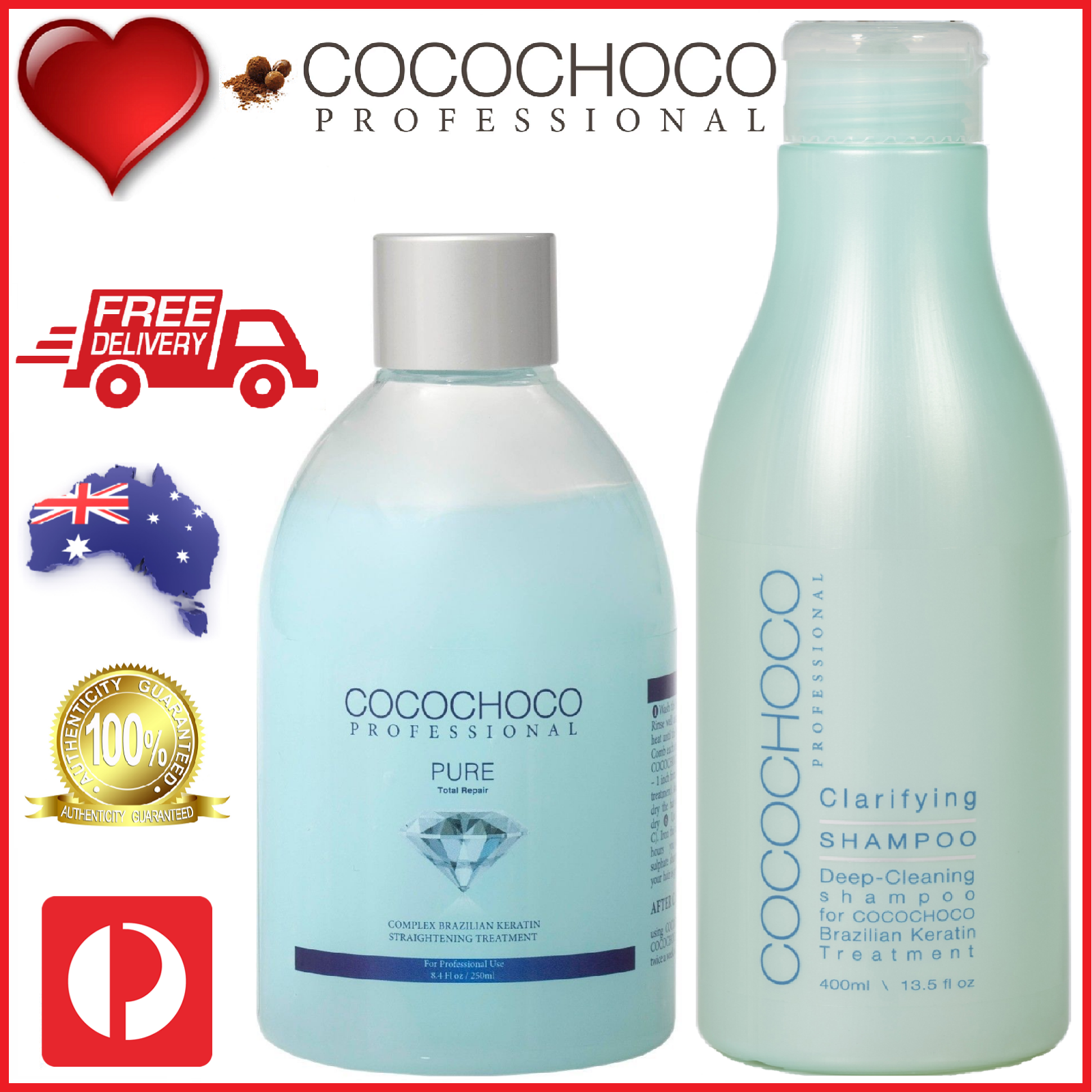 COCOCHOCO Professional PURE 250 ml Brazilian Keratin Treatment ...